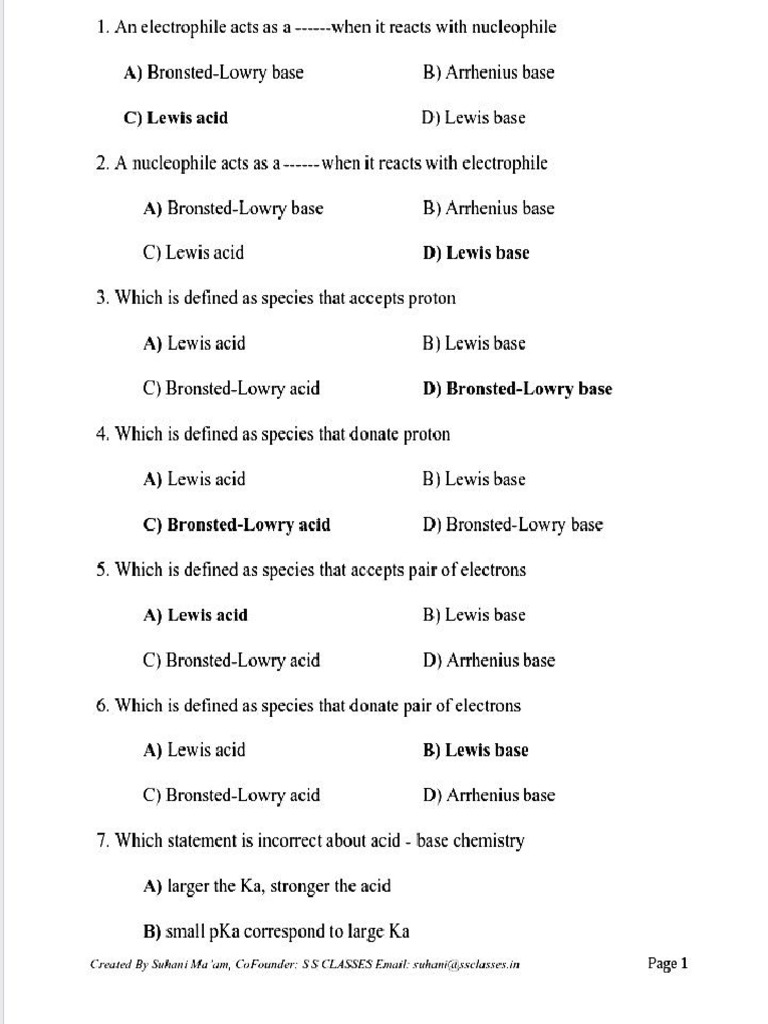 Important Organic Chemistry Mcqs BSC 2nd Sem | PDF