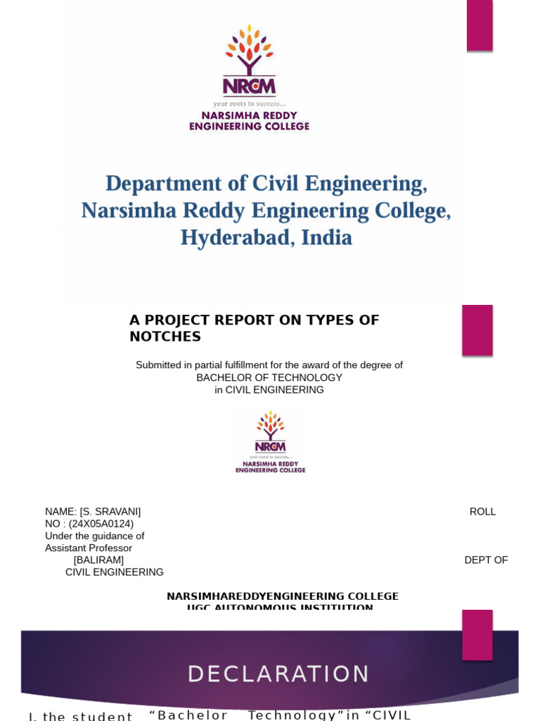 Types of Notches PPT 2 | PDF | Flow Measurement | Fluid Dynamics