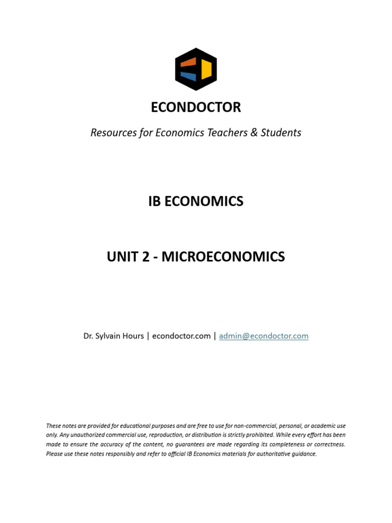 Unit 2 Microeconomics 1740648044 | PDF | Demand | Supply (Economics)