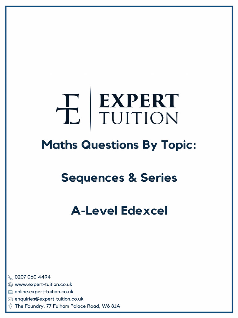 Sequences Series | PDF | Discrete Mathematics | Arithmetic