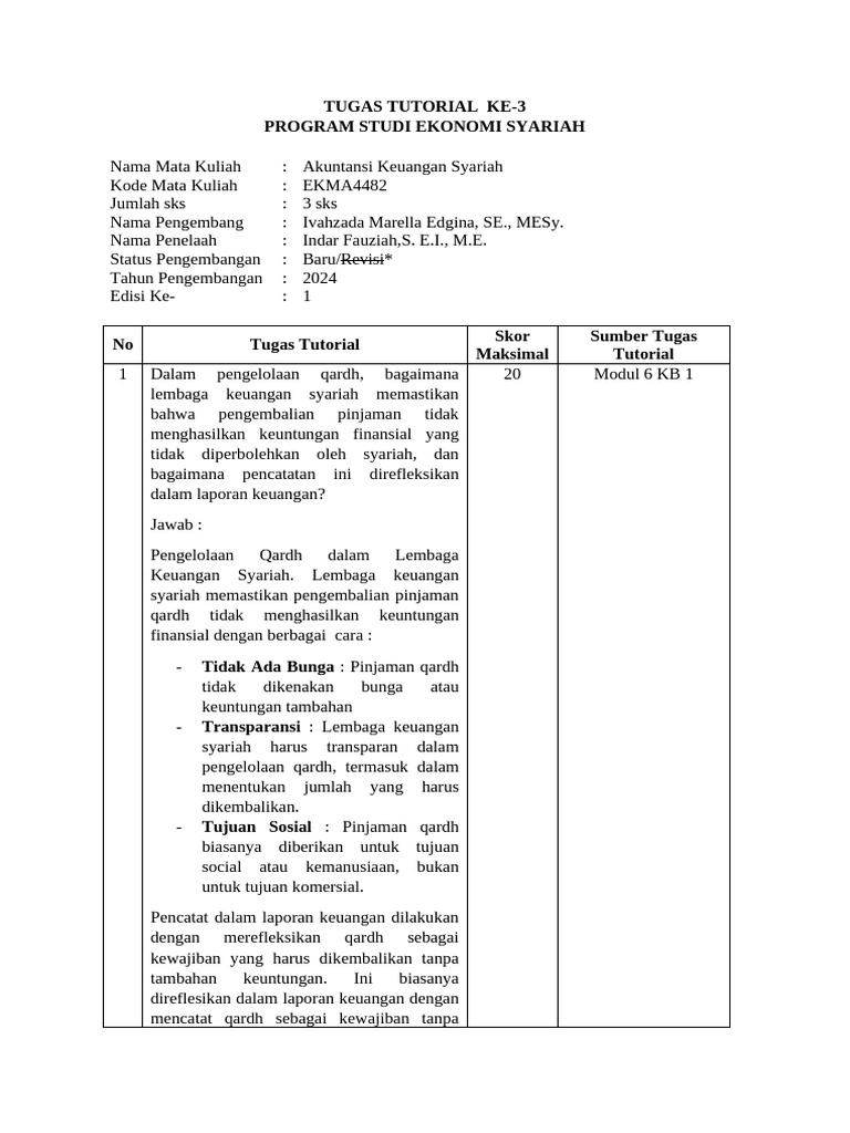 Tugas Tutorial Ke 3 | PDF