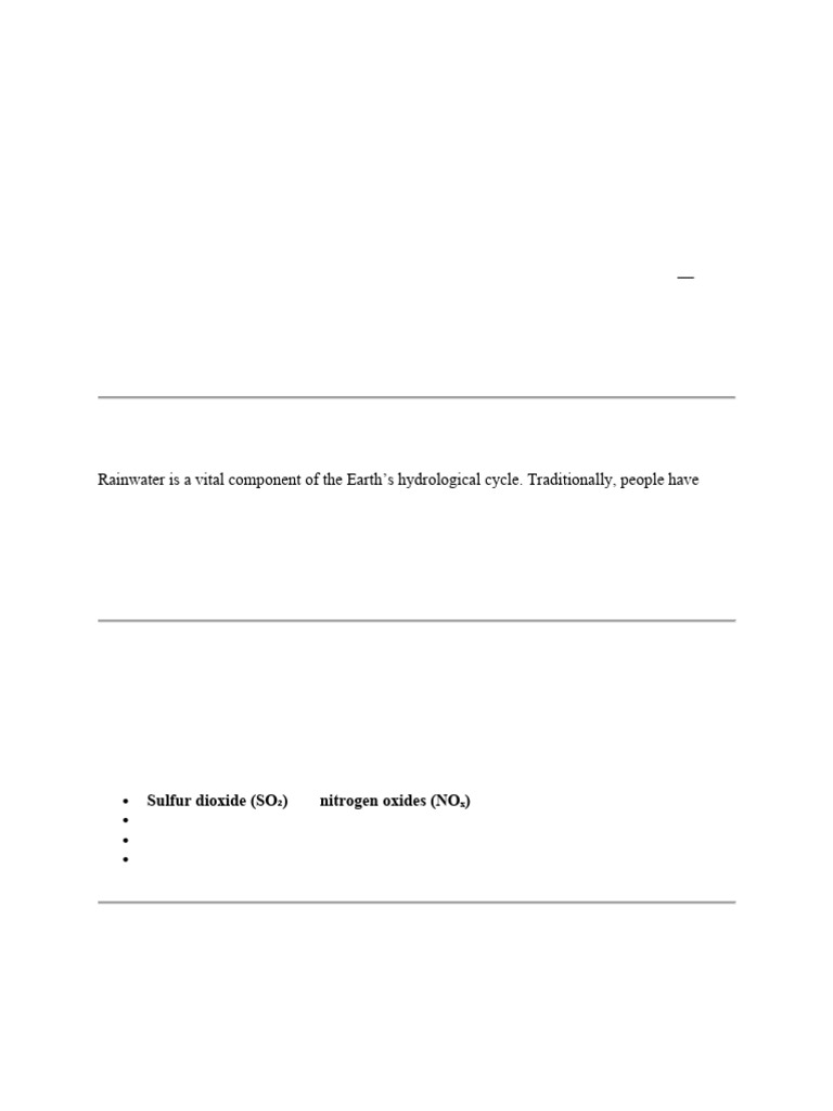 Rainwater Containing Harmful Chemicals- Causes, Impacts, And Solutions ...