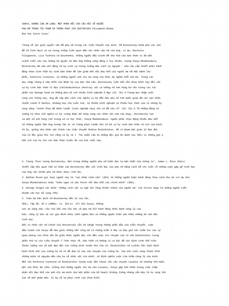 Sonya, Silent No More - A Response | PDF