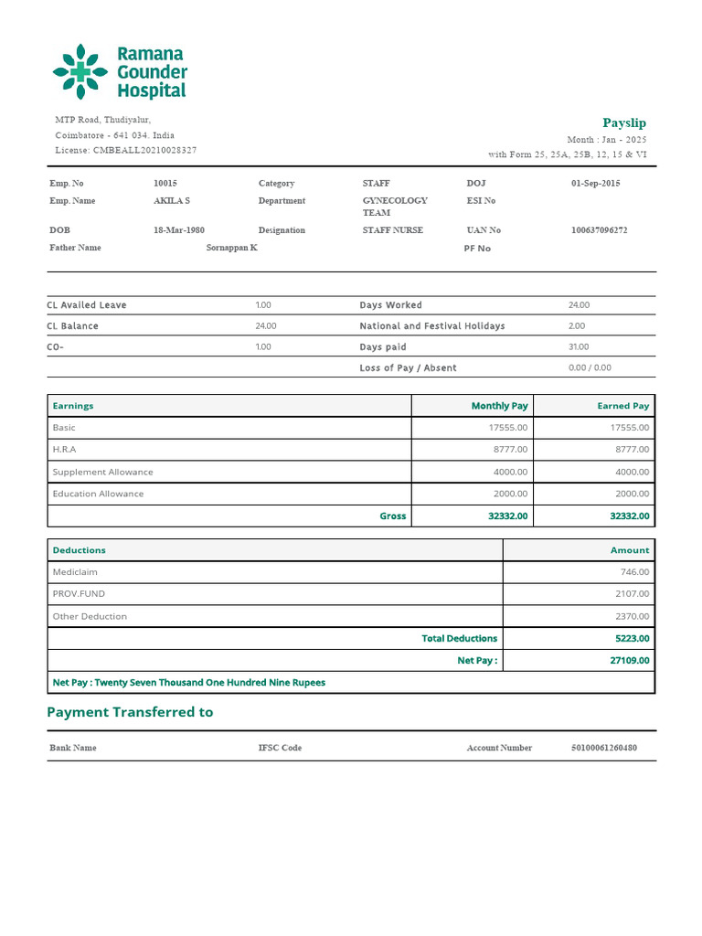 Payroll C002 10015 202501 | PDF | Payments | Taxes