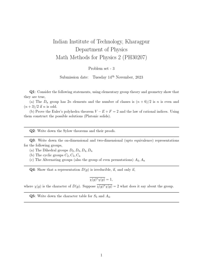 Problemset 4 | PDF