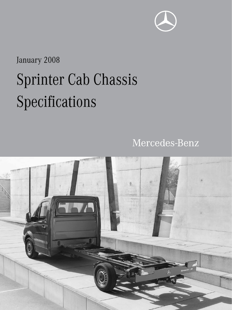 A4 Sprinter Cab Chassis Spec Sheet Jan 08 | PDF | Mercedes Benz ...