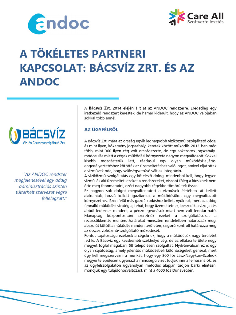 ANDOC Esettanulmany Bacsviz HUN | PDF