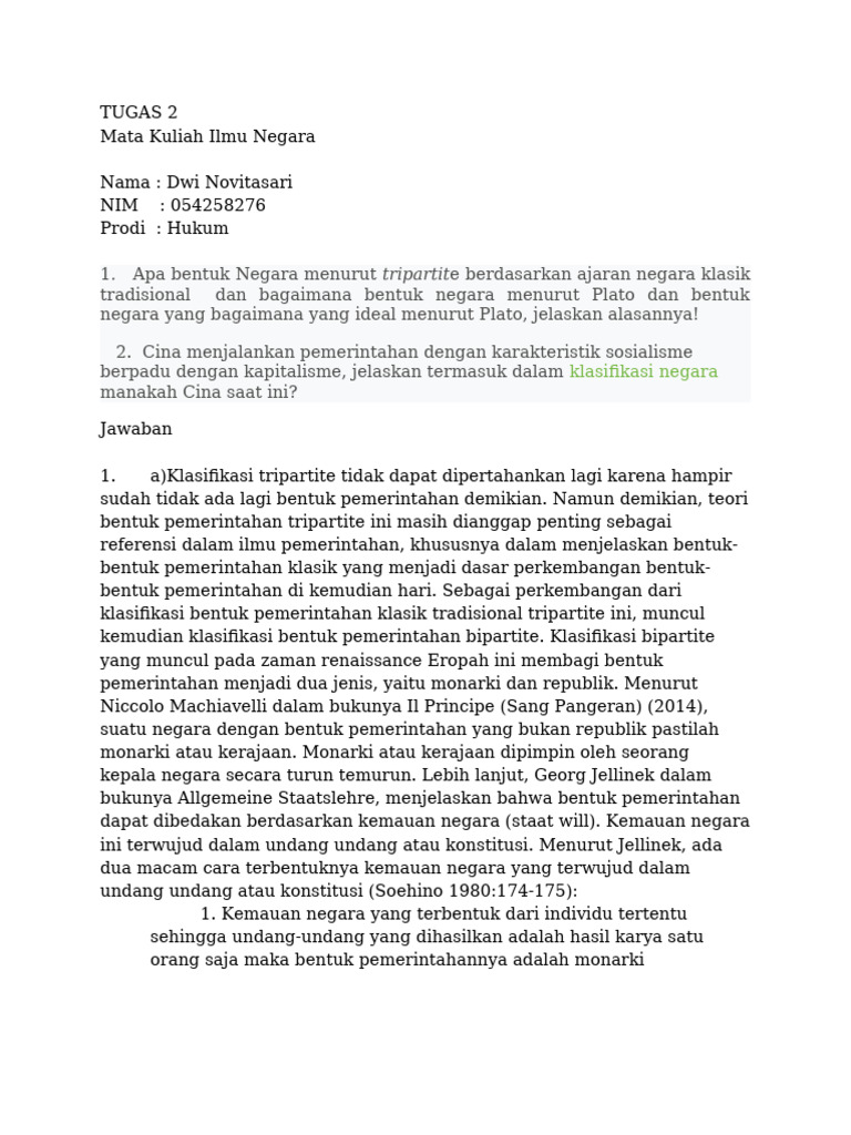 Tugas 2 Dwi Novita (HKUM) | PDF