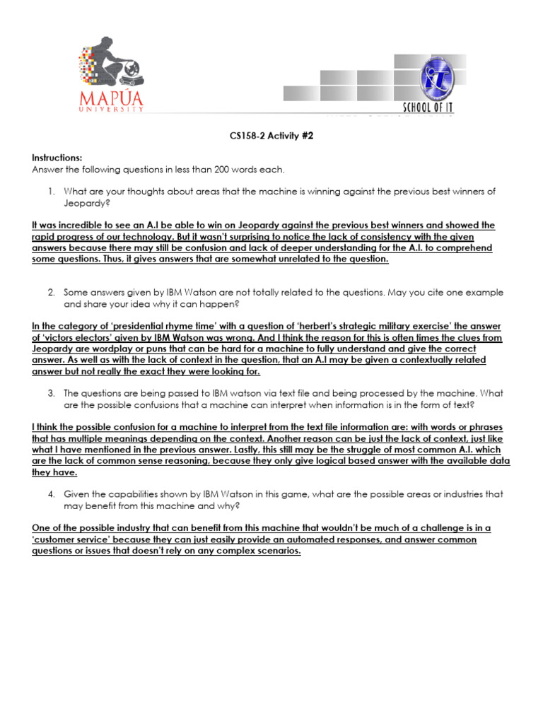 Intro To A1 - Activity 2 | PDF