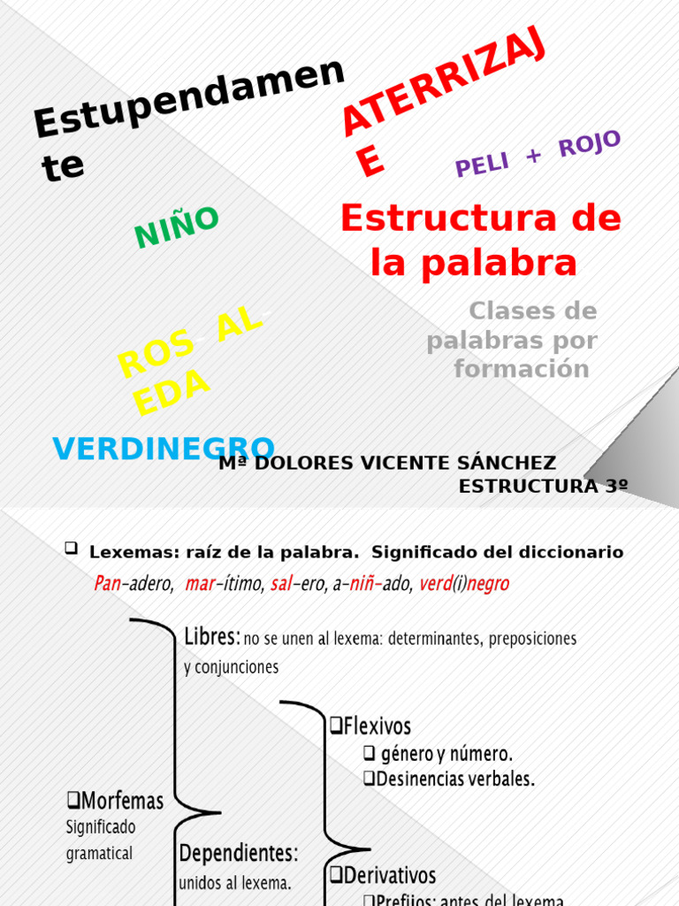 Morfemas y lexemas en la palabra | PDF | Numero Gramatical | Género ...