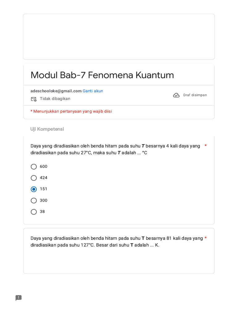 Modul Bab-7 Fenomena Kuantum | PDF
