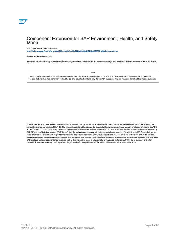 Sap Ehsm | PDF | Computing | Information Technology
