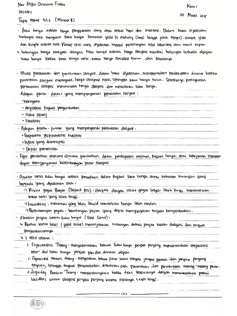 Tugaas Review TM6 Moneter B 141231193 Nur Aliffia | PDF