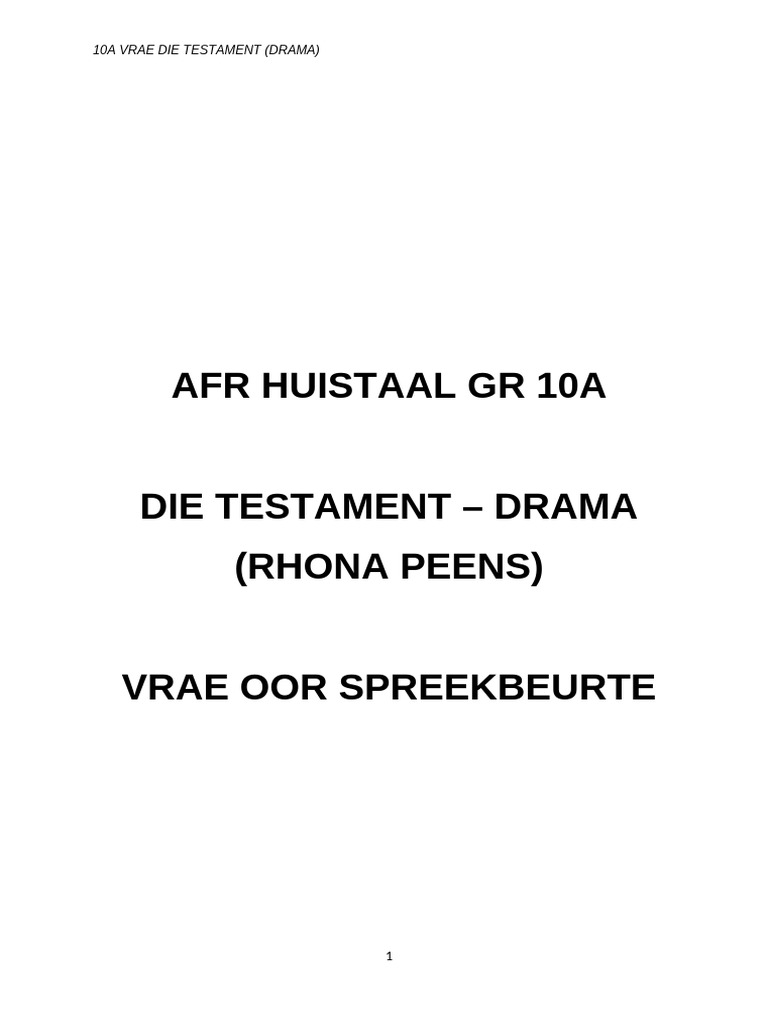 Die Testament Vrae | PDF