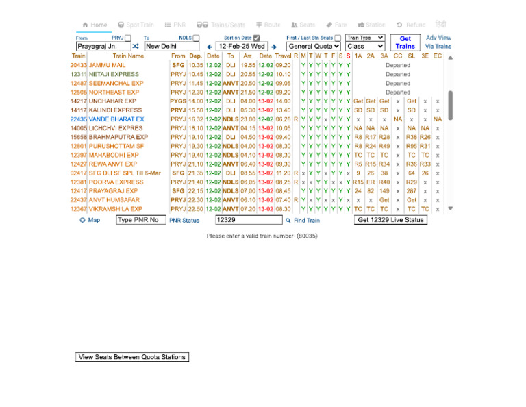 Train Availability | PDF
