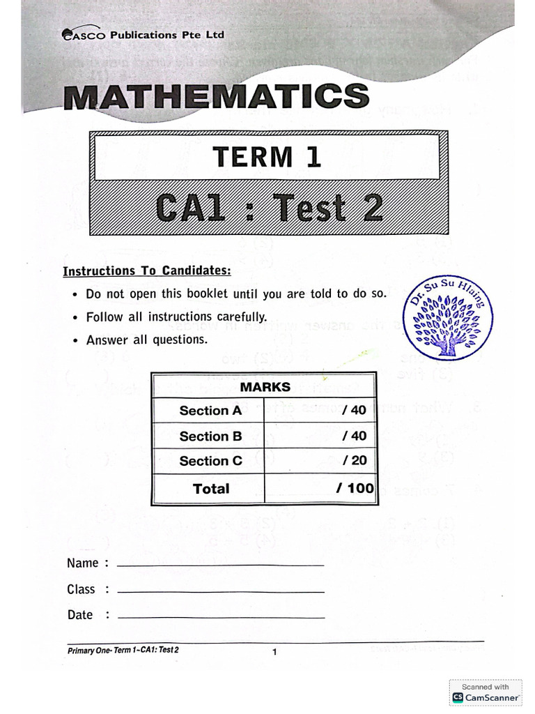 Term 1 CA1 - Test 2 | PDF