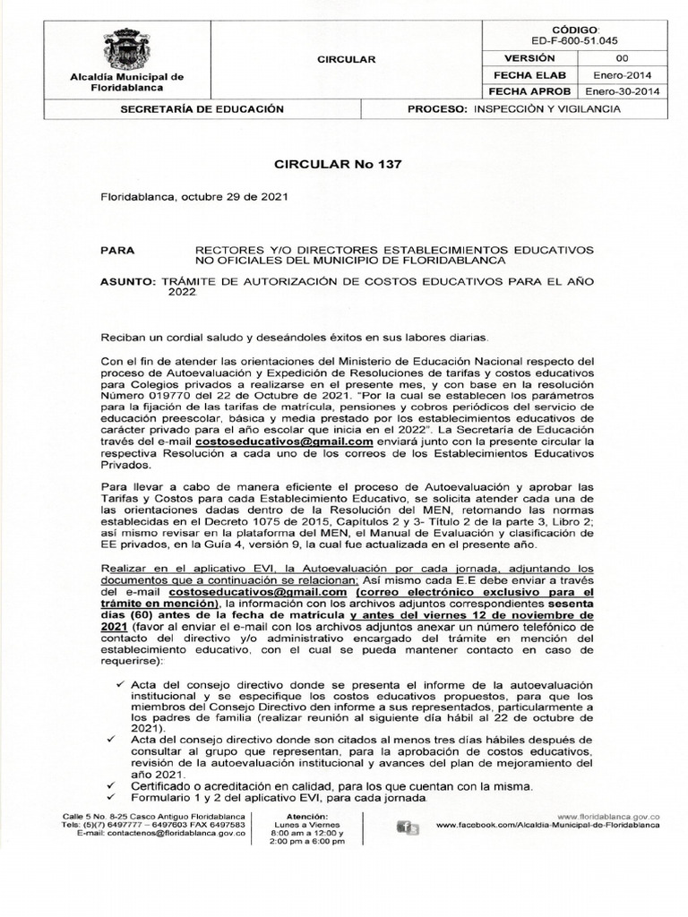 Circular No 137 | PDF