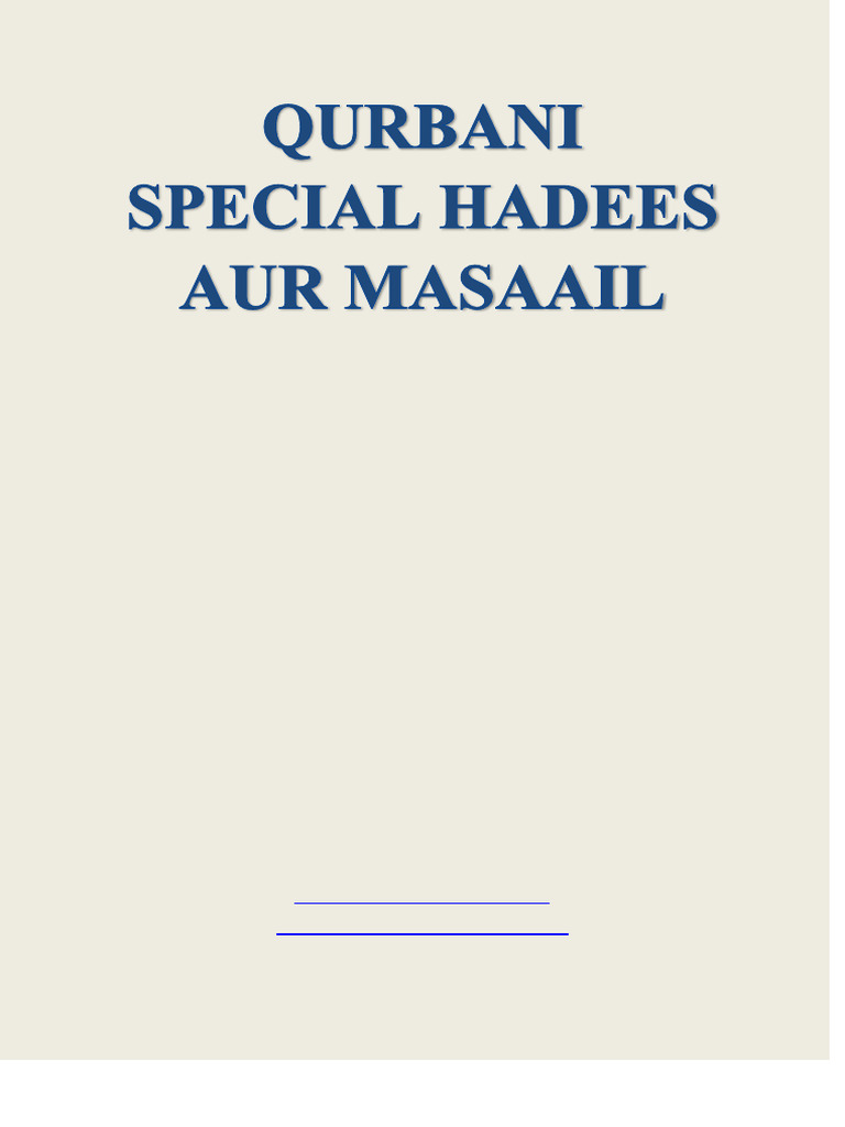 Qurbani: Importance and Guidelines | PDF | Abrahamic Religions ...