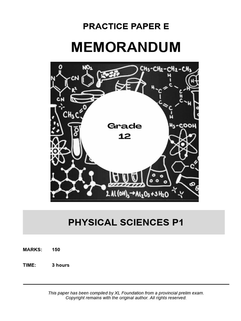 Phys Science Prac P1-E Memo | PDF