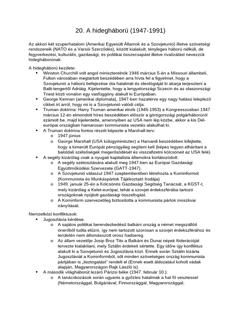 A Hidegháború | PDF