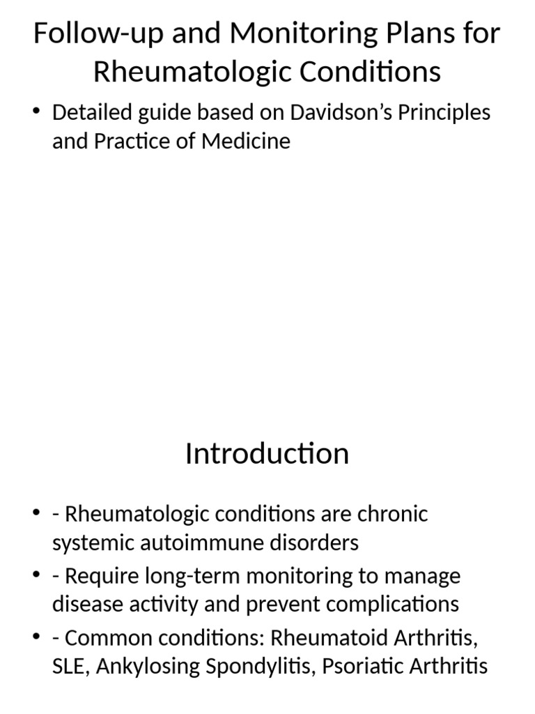 Detailed Rheumatologic Follow Up | PDF | Arthritis | Rheumatoid Arthritis