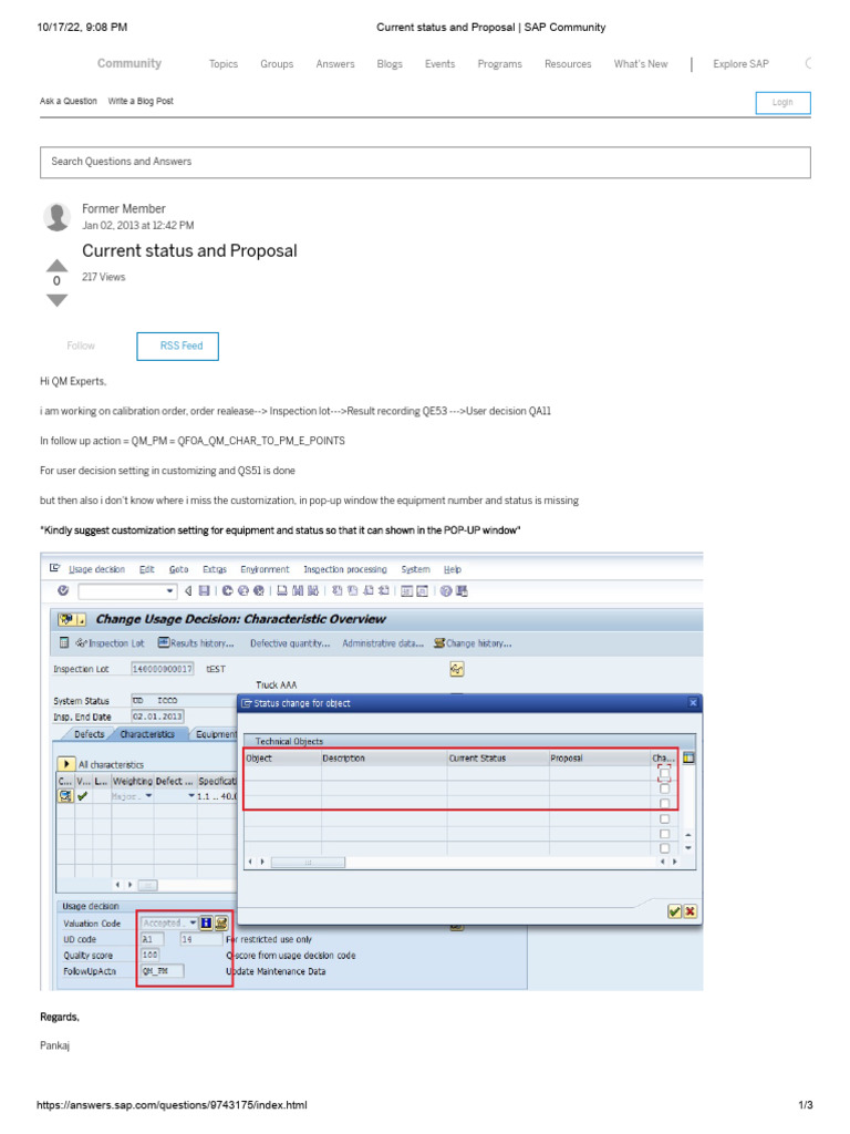 Investment Current Status and Proposal - SAP Community | PDF | Cyberspace | Computing