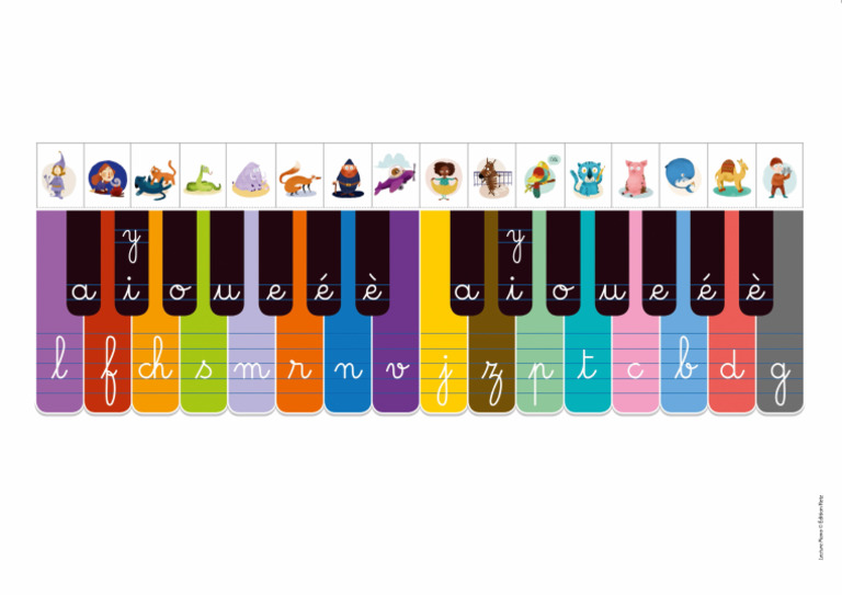 Aff Piano-Consonnes-Simples Cursive | PDF