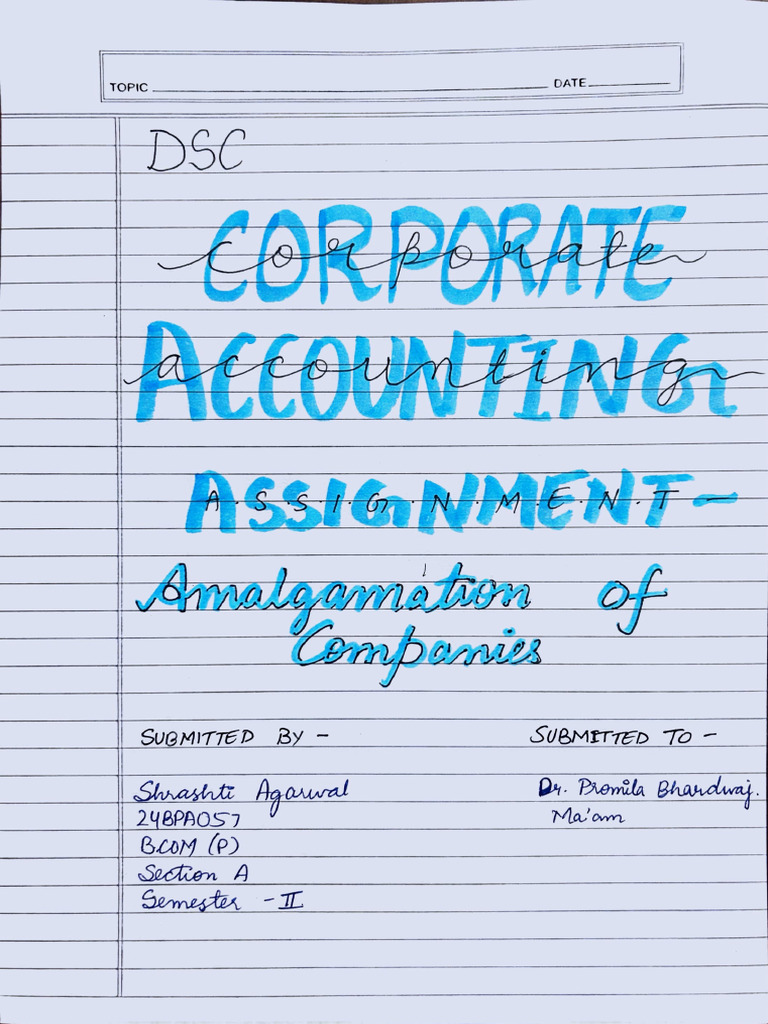 Corporate Account (Assignment) | PDF