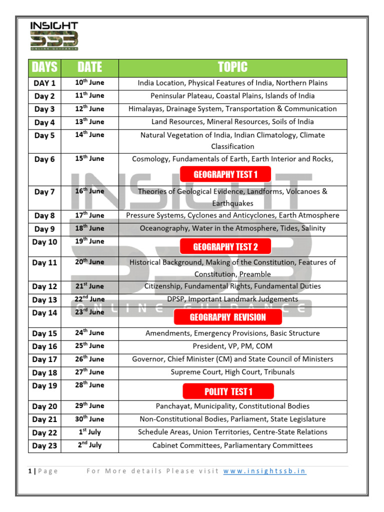 CDS Agni Batch Study Schedule | PDF