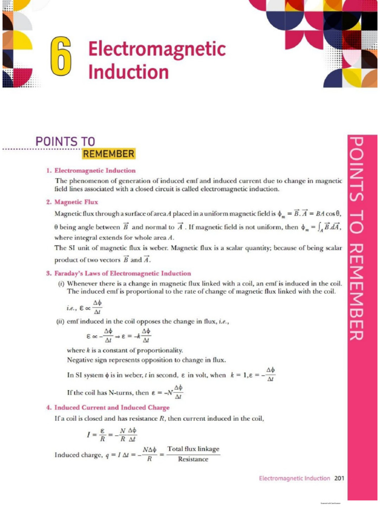 Electromagnetic Induction Physics Cbse Class 12 | PDF
