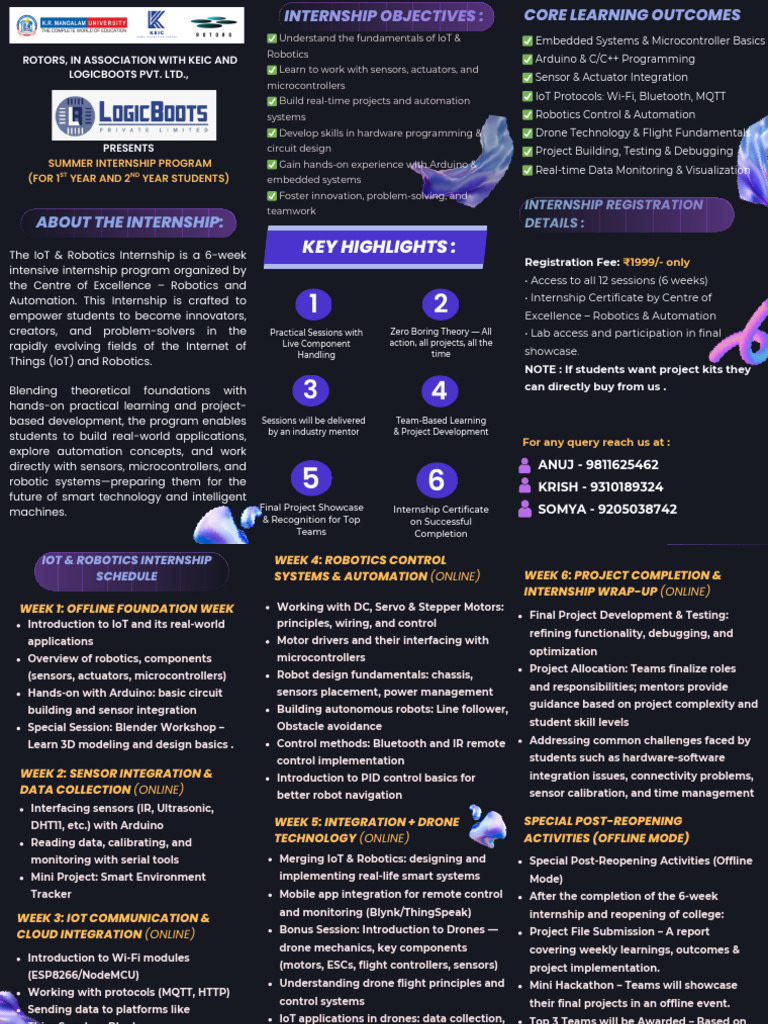 IoT & Robotics Internship - 2 | PDF | Internet Of Things | Robotics