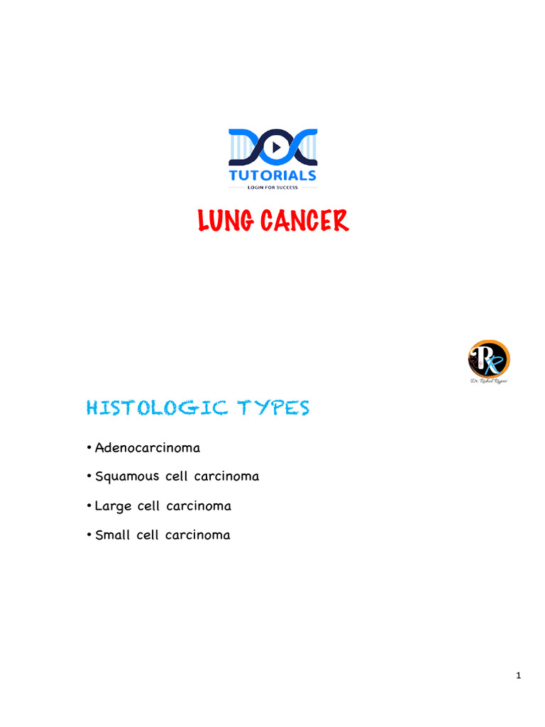 Lung Cancer Overview and Management | PDF