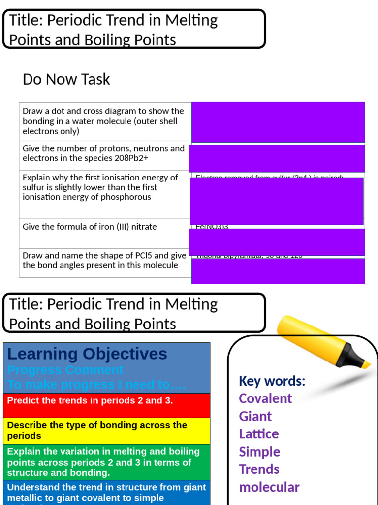 Bonding and Trends in Periodic Table | PDF | Chemical Bond | Covalent Bond