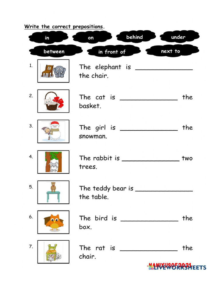 Prepositions of Place | PDF