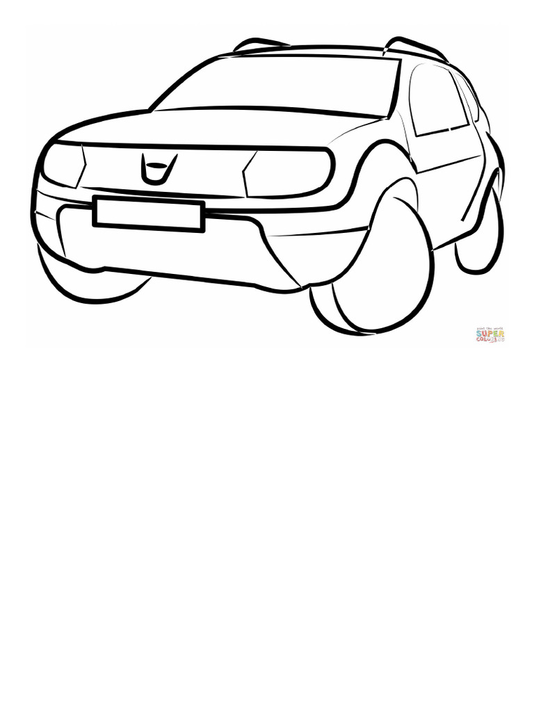 Salinan Dacia Duster Coloring Page - Free Printable Coloring Pages | PDF
