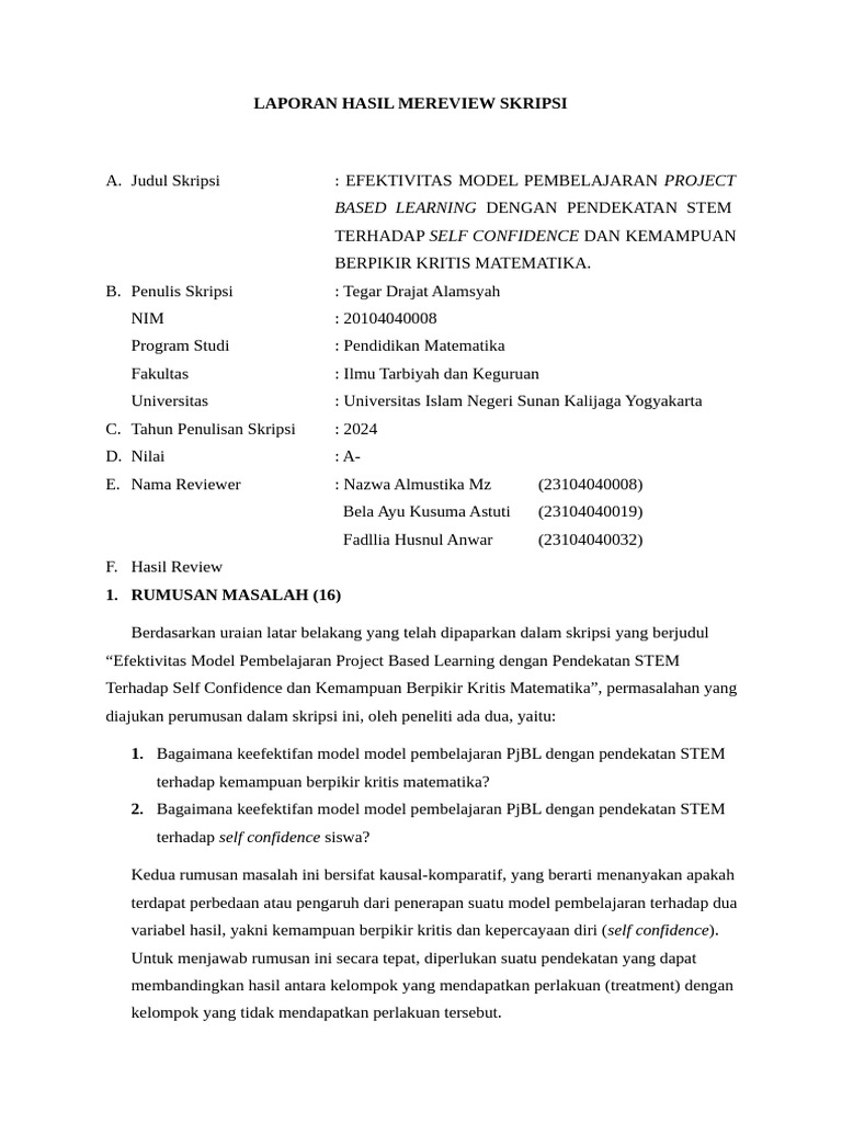 Review Skripsi SPPM | PDF