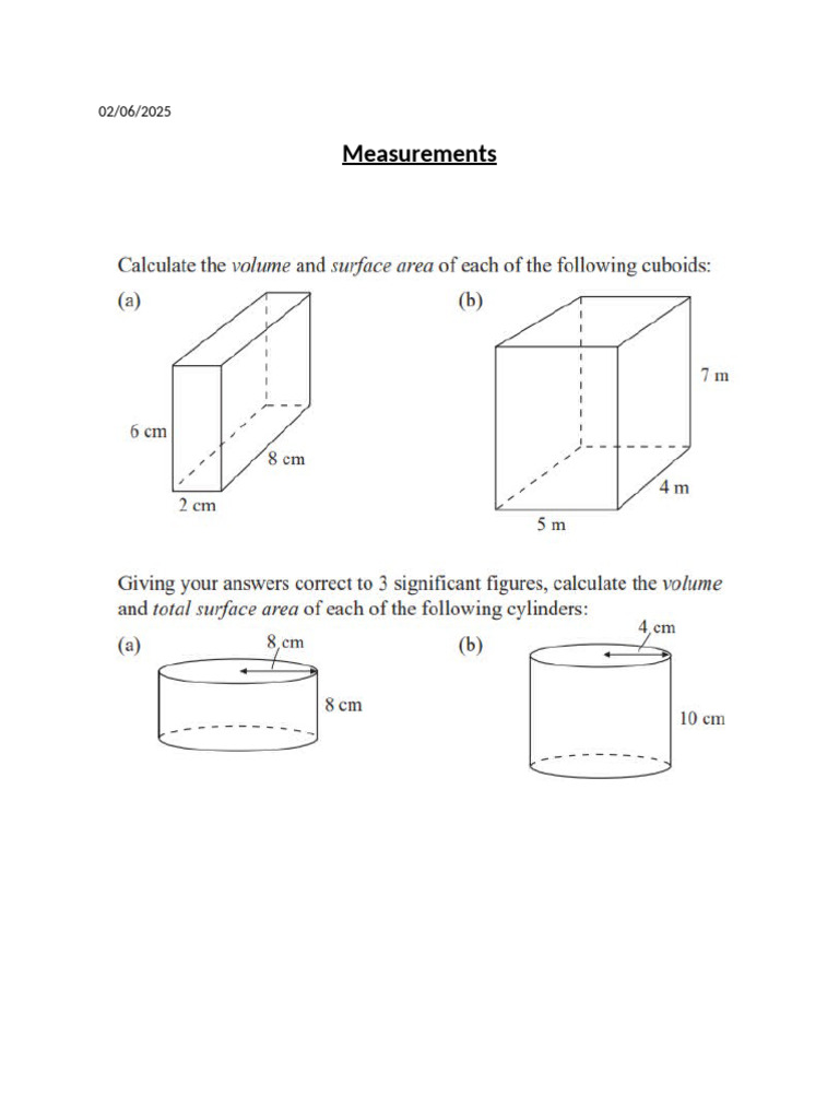 Measurement ASsignment 1 | PDF