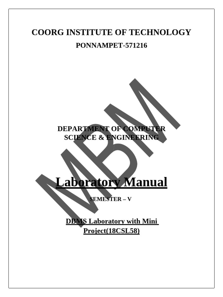 Front Sheet DBMS Lab | PDF