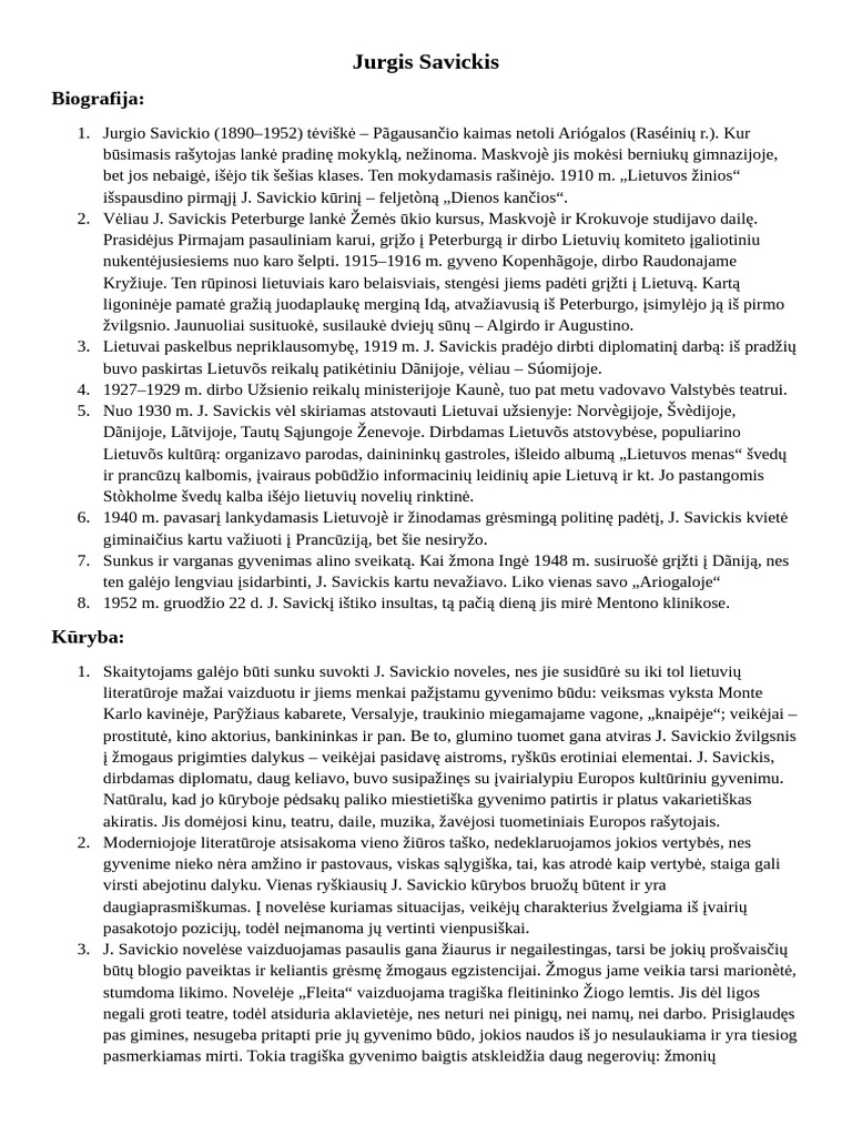 Jurgis Savickis | PDF