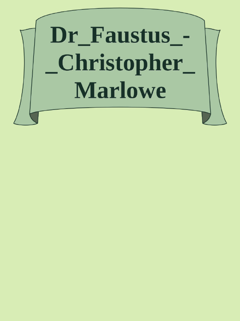 OceanofPDF - Com DR Faustus - Christopher Marlowe | PDF | Indemnity | E ...
