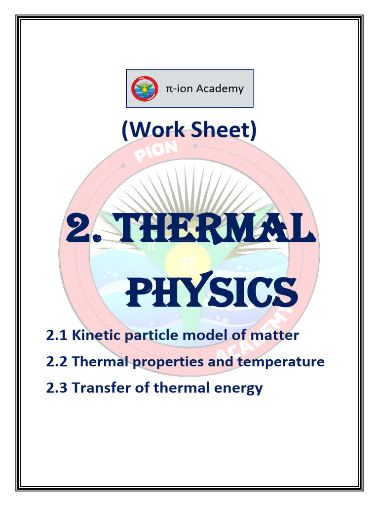 2.thermal Physics (Work Sheet) (Print File) - Pagenumber (Final) | PDF ...