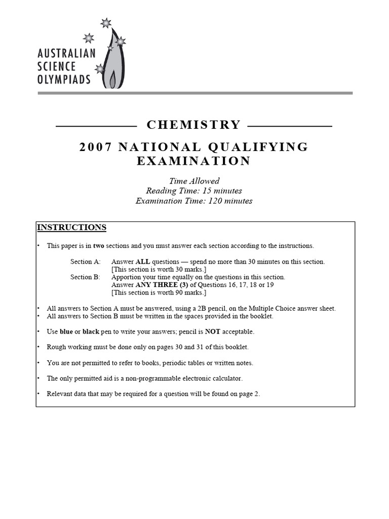 ASOC Olympiad PYQ's | PDF | Molecules | Titration