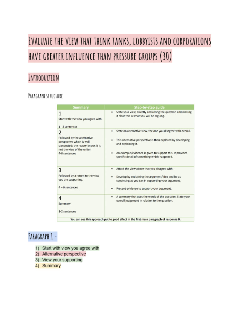 Influence of Think Tanks vs. Pressure Groups | PDF