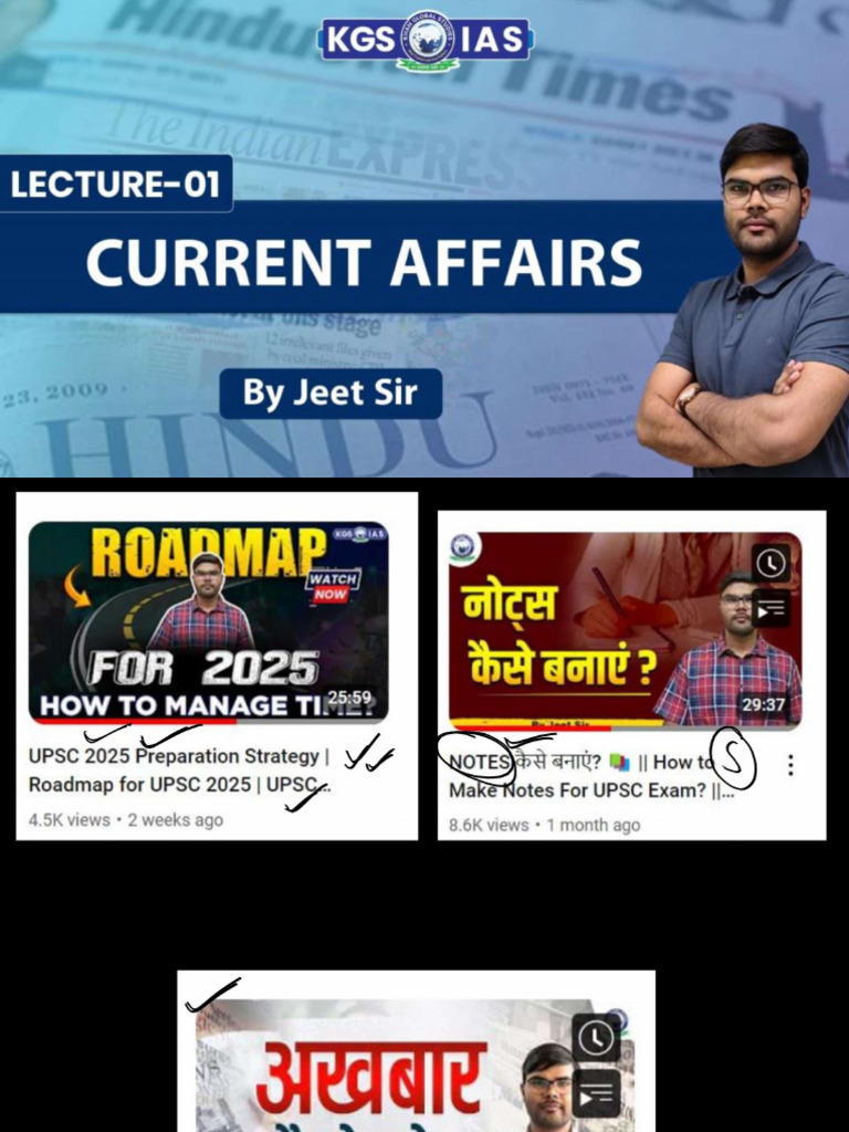 Lecture-01 - Current Affairs by Jeet Sir - 9304520477 | PDF