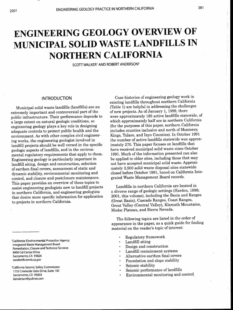 Solid Waste Land Fills | PDF