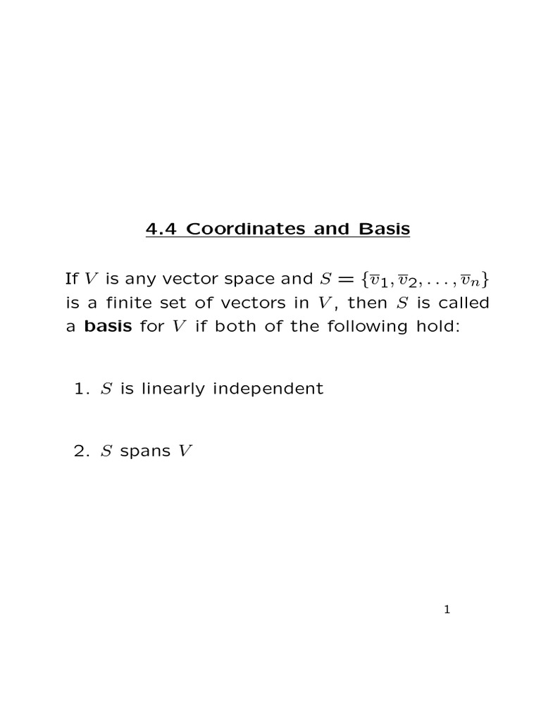 MAT2A2 Coordinates and Basis | PDF | Basis (Linear Algebra) | Vector Space
