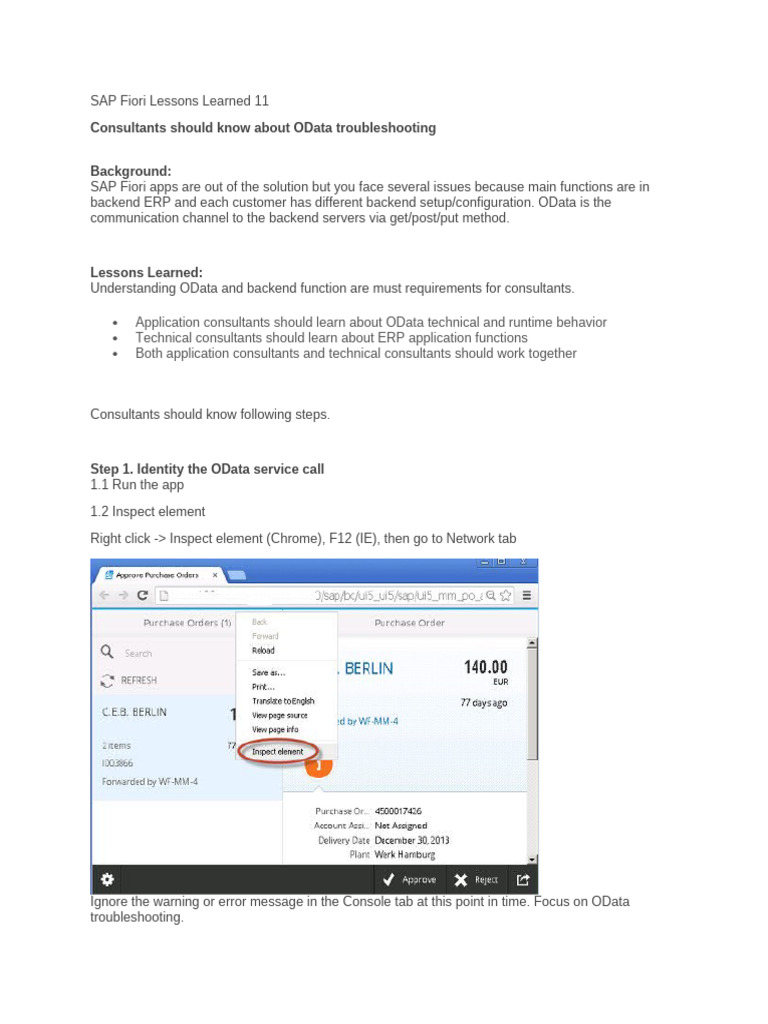 SAP Fiori - OData Troubleshooting | PDF | Computing | Software