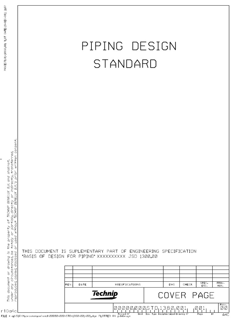 Piping Design Standard | PDF