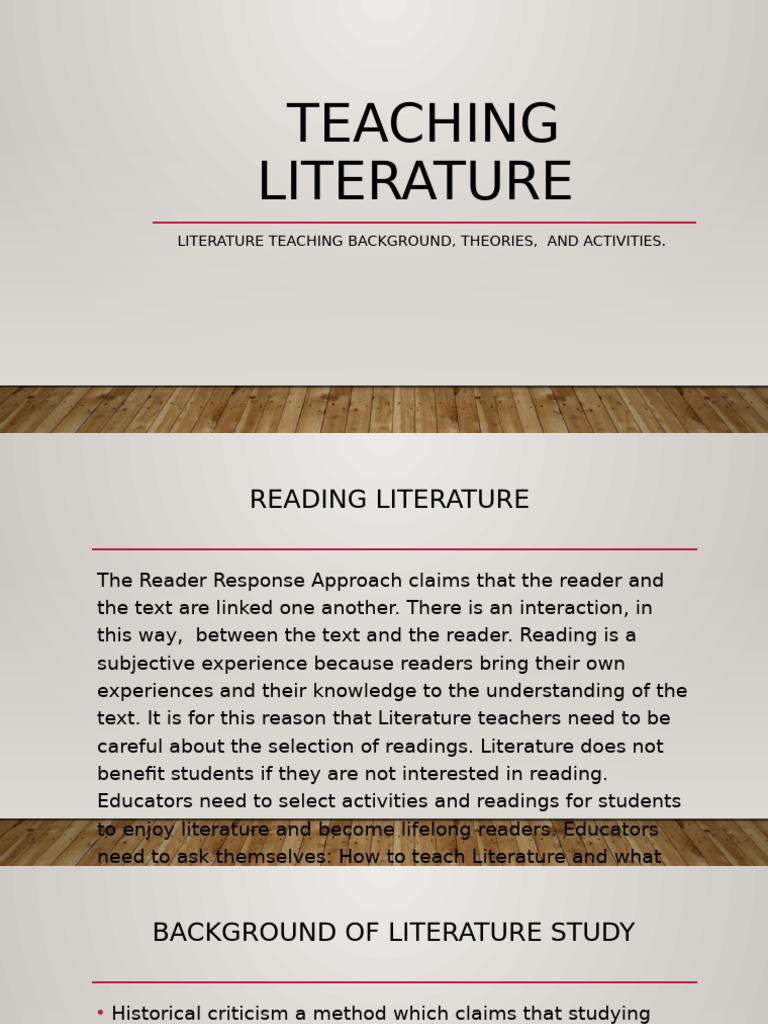 Reader Response Theory in Literature Teaching | PDF | Reading ...