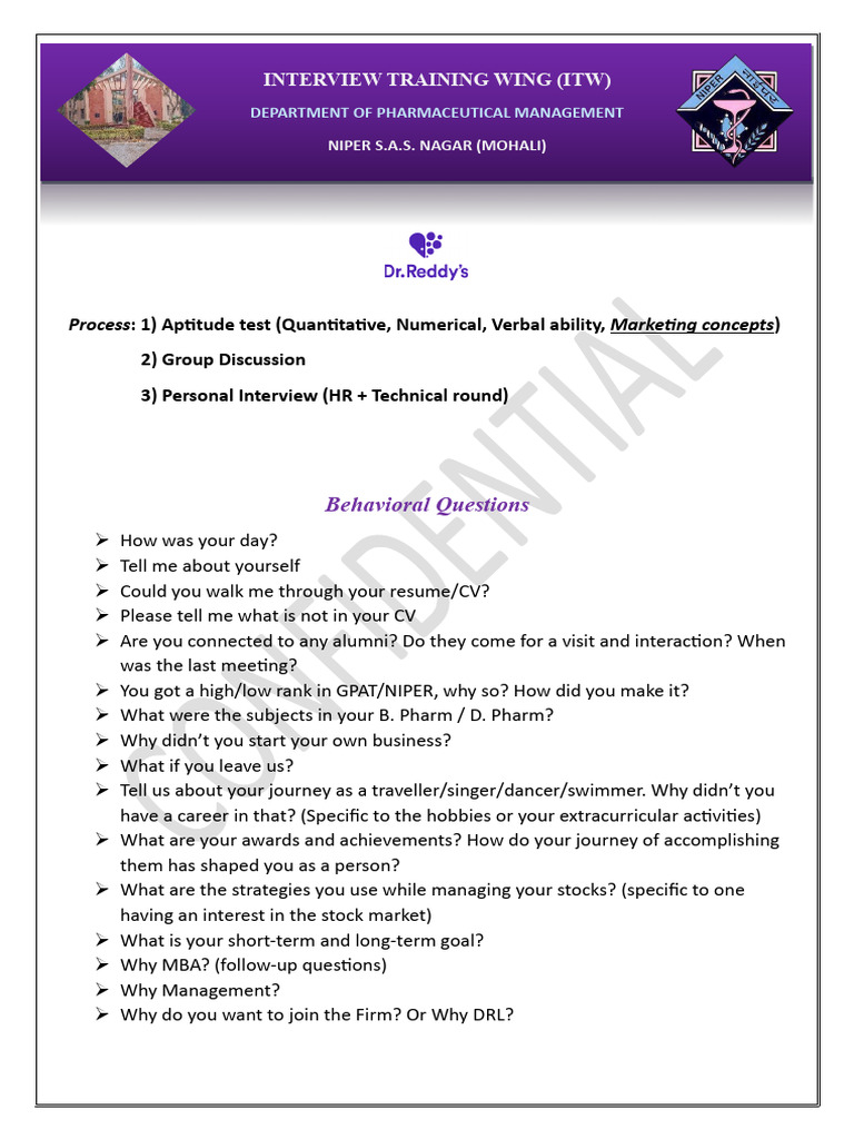 DR - Reddy's ITW | PDF